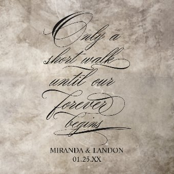 Forever begins Wedding Aisle Entrance Floor Decals | Zazzle