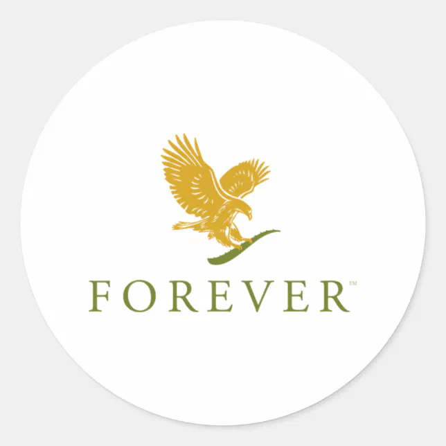 Forever Emblem Classic Round Sticker | Zazzle