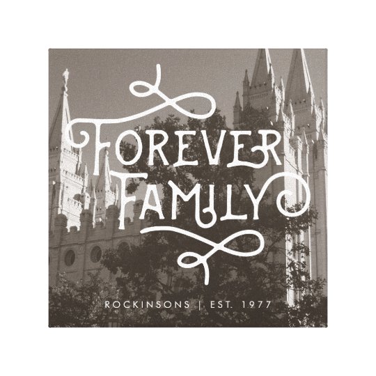Forever Family LDS Temple Custom Wall Art | Zazzle.com