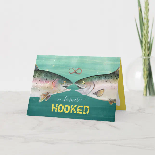 Forever Hooked on You Photo Fish Valentine's Day Card | Zazzle
