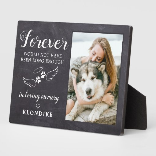 Forever In Loving Memory Custom Pet Memorial Photo Plaque | Zazzle