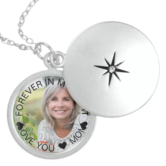 Forever in my Heart Personalized Photo Locket Necklace | Zazzle