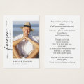 Forever In our Heart Funeral Memorial Prayer Card | Zazzle