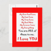 Forever Love Poem Postcard | Zazzle