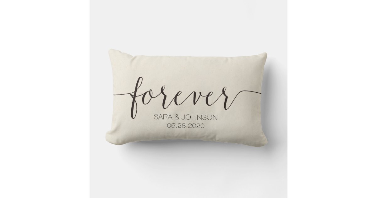 FOREVER,Personalized Wedding Gift Lumbar Pillow | Zazzle