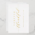 Forever Thankful Gold Foil Photo Thank You Card | Zazzle