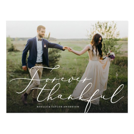 Forever Thankful Thank You Postcard | Zazzle.com
