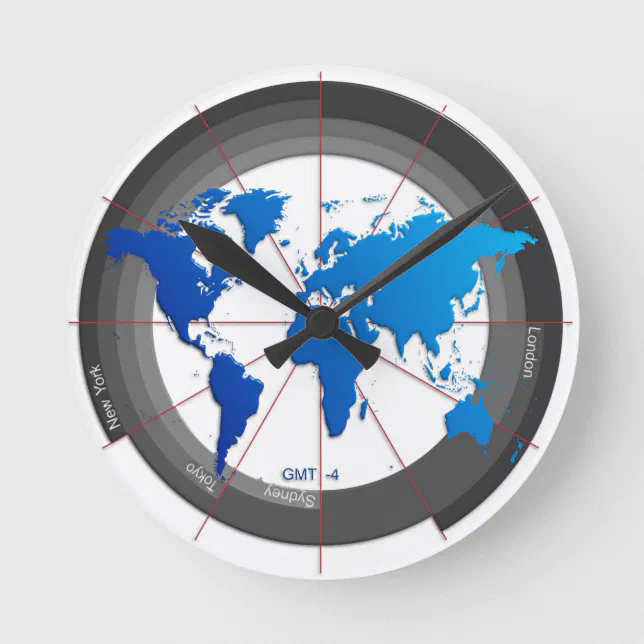 Forex Markets Timezone Clock GMT-4 | Zazzle