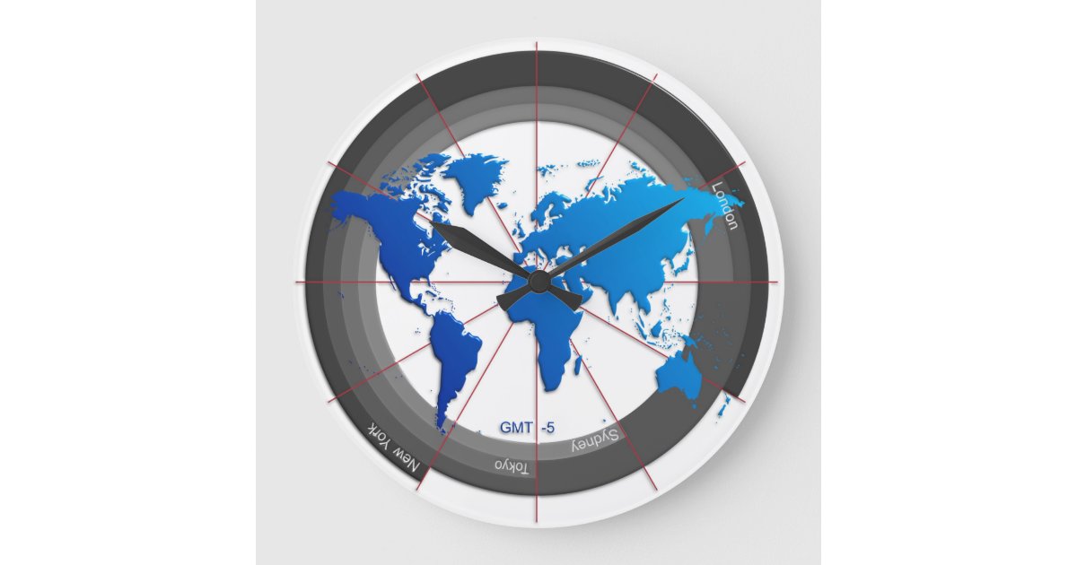Forex Markets Timezone Clock GMT-5 | Zazzle