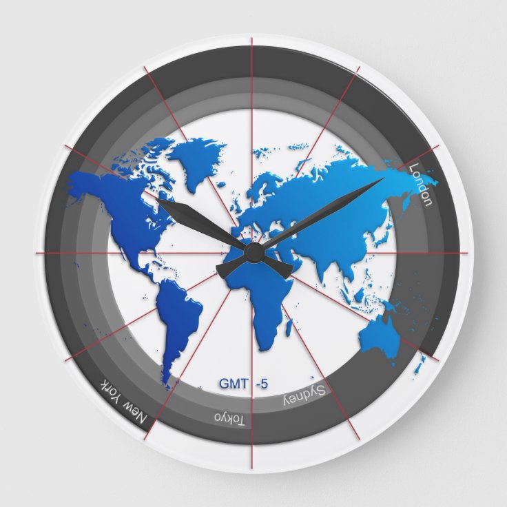 Forex Markets Timezone Clock GMT-5 | Zazzle
