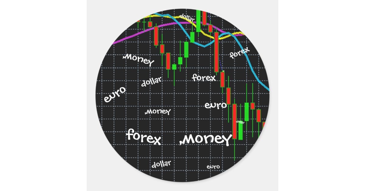 Forex, Money, Euro, Dollar Classic Round Sticker | Zazzle
