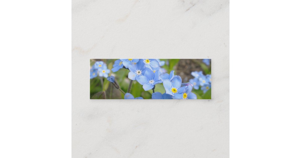 Forget Me Not Bookmark Business Card | Zazzle