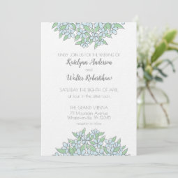 Forget-Me-Not Bouquet Spring Wedding Invitation | Zazzle
