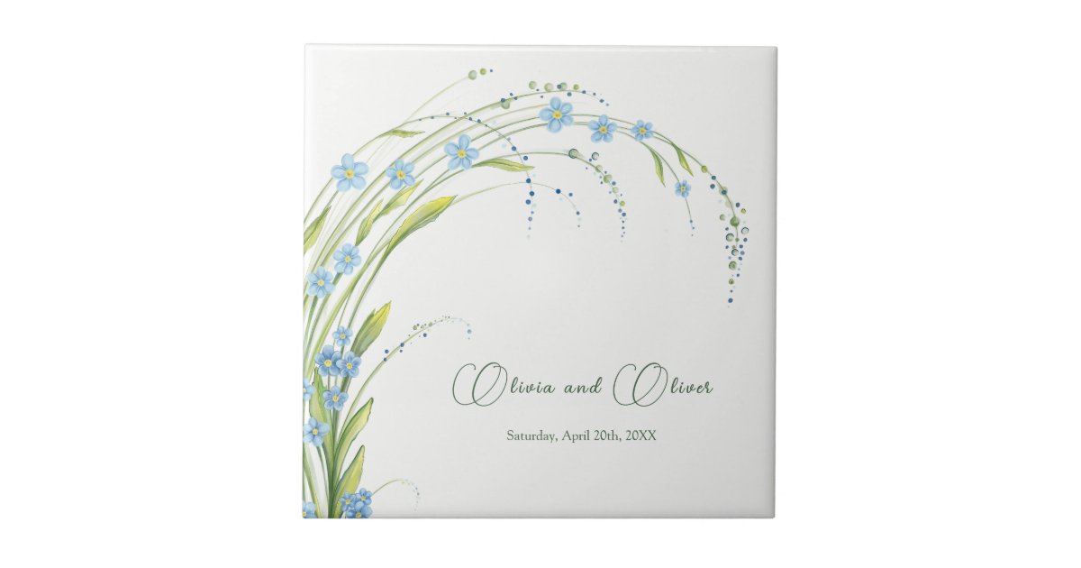 Forget-Me-Not Ceramic Tile | Zazzle