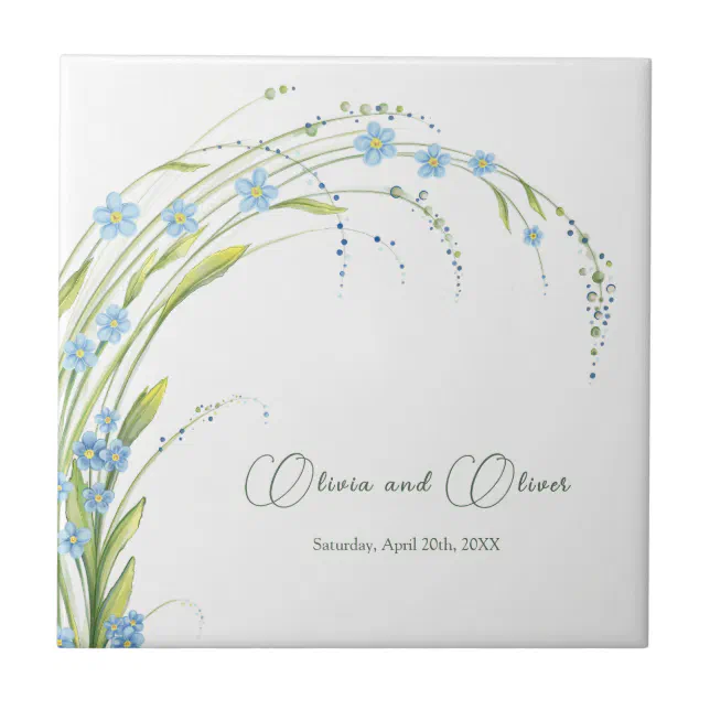 Forget-Me-Not Ceramic Tile | Zazzle
