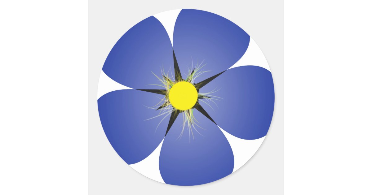Forget me not classic round sticker | Zazzle