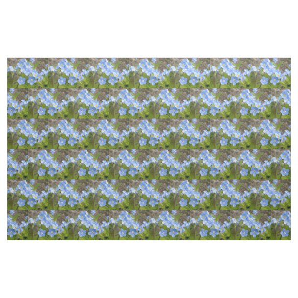 Blue Forget-me-not Fabric | Zazzle