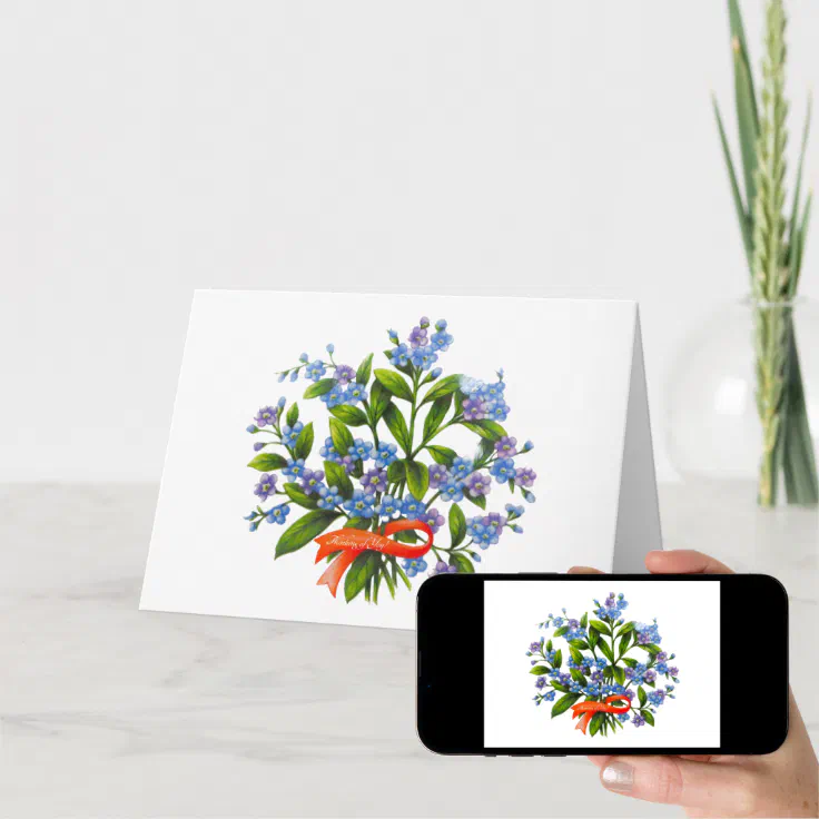 Forget-me-not for Greeting card | Zazzle