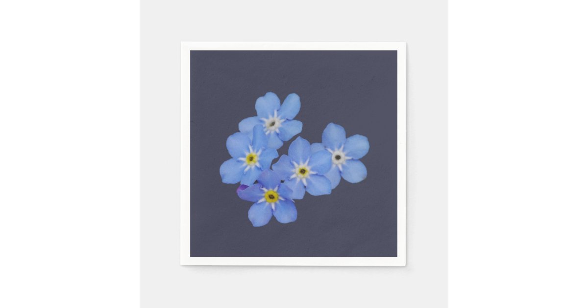 Forget-me-not Paper Napkins | Zazzle
