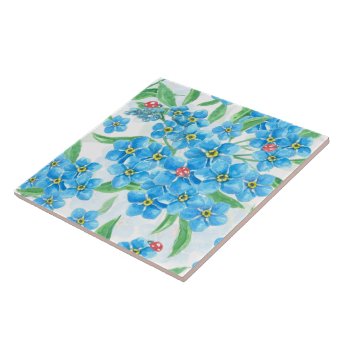 Forget me not seamless pattern tile | Zazzle