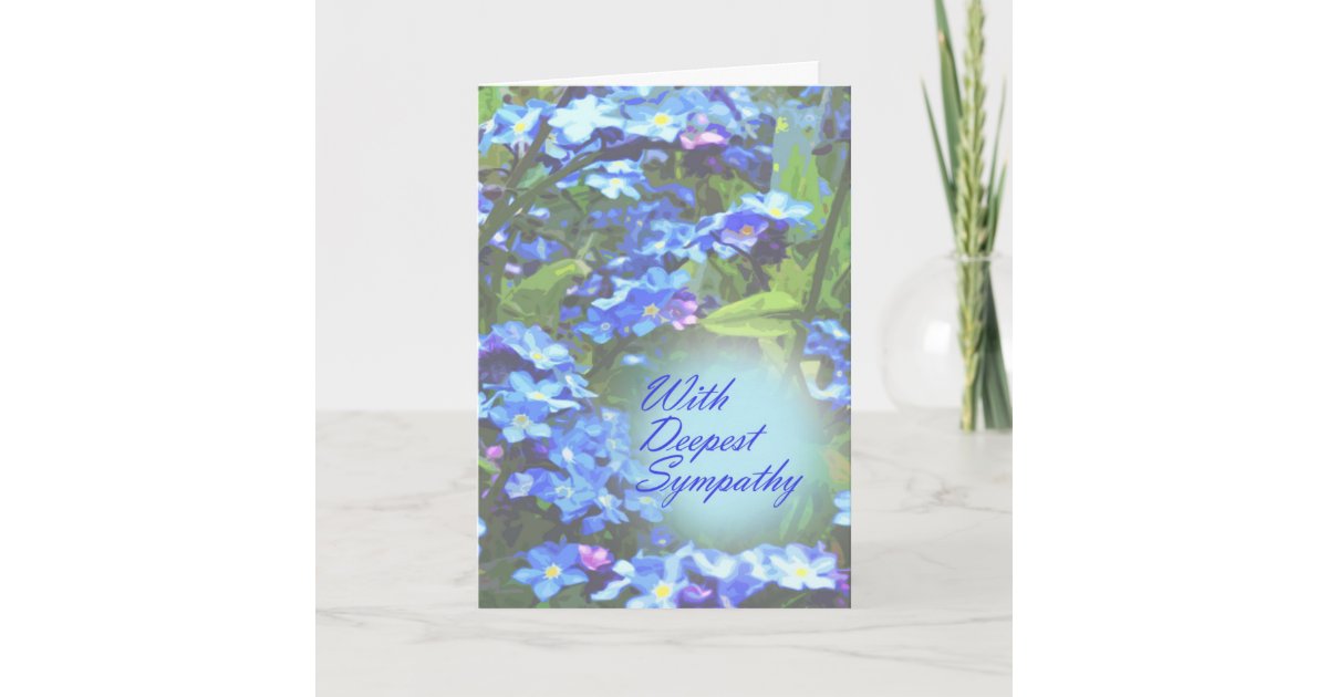 Forget me not Sympathy Card | Zazzle