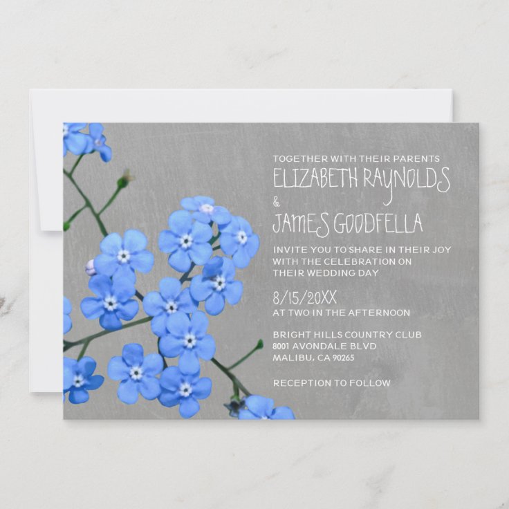 Forget-Me-Not Wedding Invitations | Zazzle