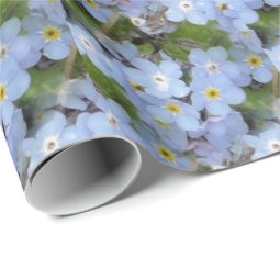 Forget Me Nots Wrapping Paper | Zazzle