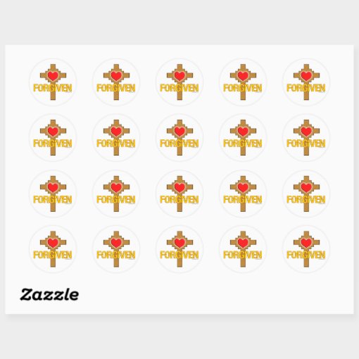 Forgiven Classic Round Sticker | Zazzle