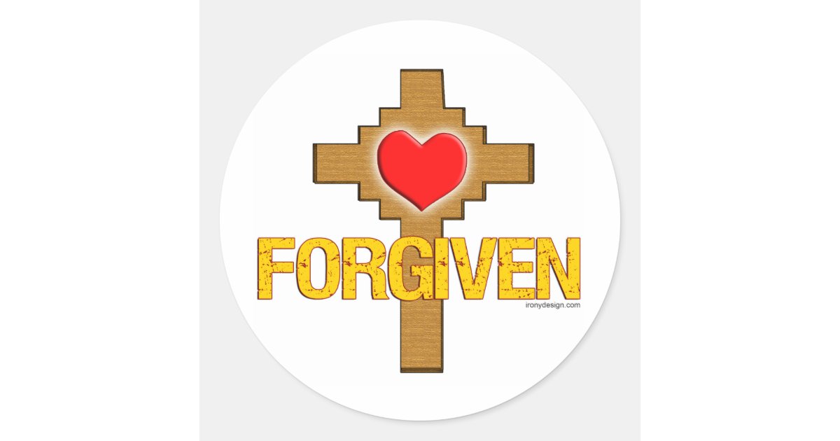 Forgiven Classic Round Sticker | Zazzle