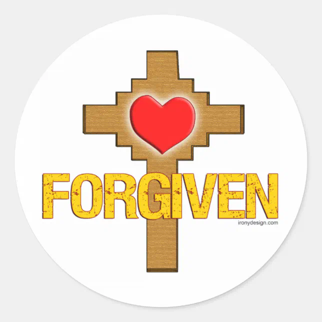 Forgiven Classic Round Sticker | Zazzle