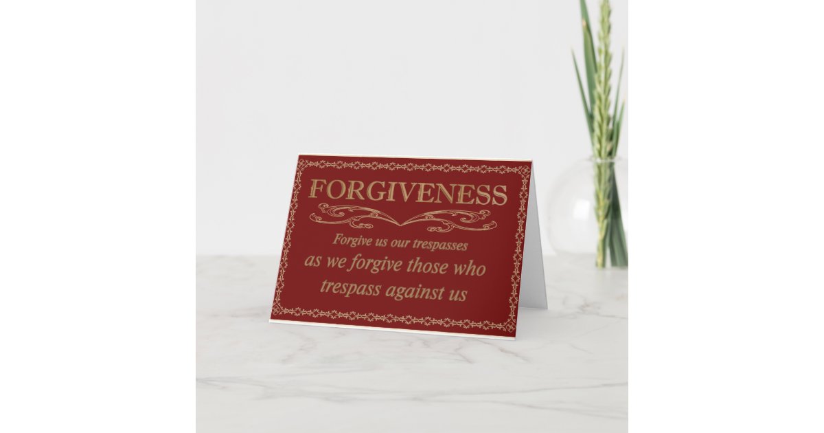Forgiveness Apology Card | Zazzle