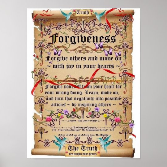 Forgiveness Poster | Zazzle.com