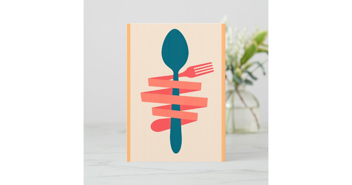 Fork And Spoon Invitation | Zazzle