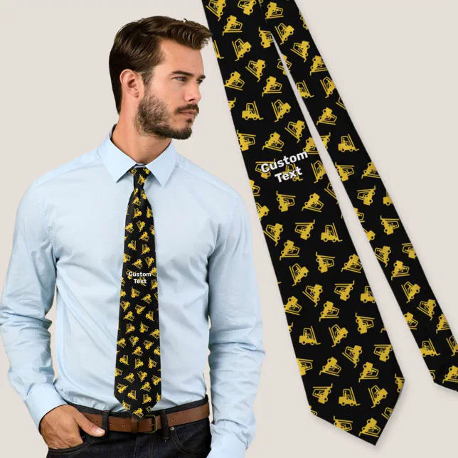 Fork Lift Icon Pattern Neck Tie | Zazzle