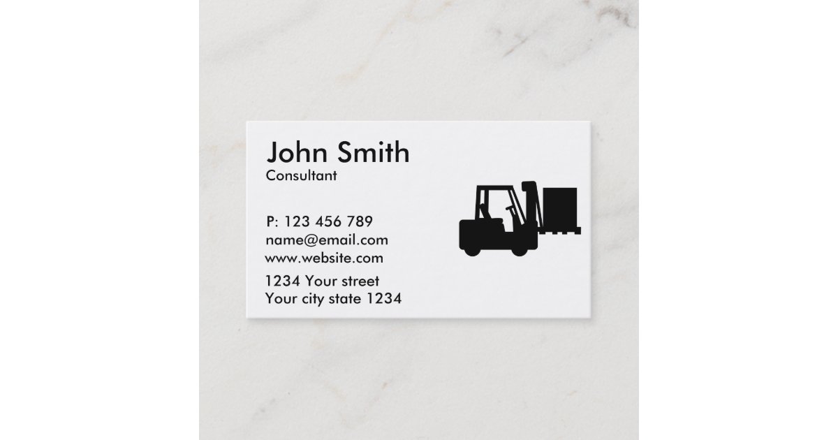 Forklift Business Card | Zazzle