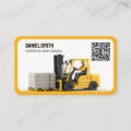 Forklift Custom QR Code Business Card | Zazzle