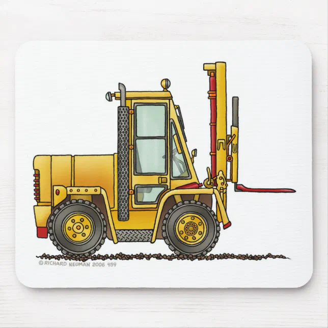 Forklift Truck Construction Mouse Pad | Zazzle