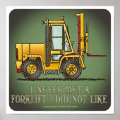 Forklift Truck Operator Quote Poster | Zazzle