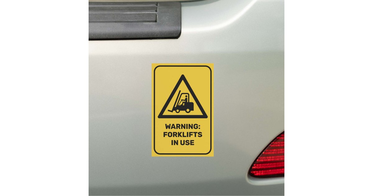Forklift Warning Triangle Sign | Zazzle