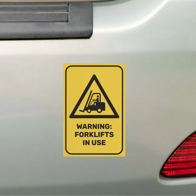 Forklift Warning Triangle Sign | Zazzle