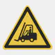 Forklift Warning Triangle Sign Triangle Sticker | Zazzle