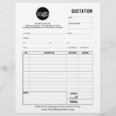 Form Business Quotation, Invoice or Sales Receipt | Zazzle