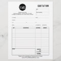 Form Business Quotation, Invoice or Sales Receipt Flyer | Zazzle