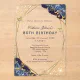 Formal Blue and Gold 80th Birthday Acrylic Invitations | Zazzle