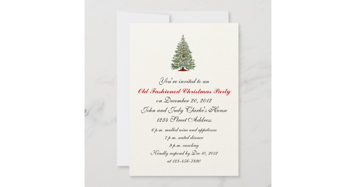 Formal Christmas Party Invitations Tree | Zazzle