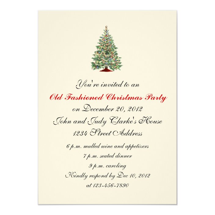 Formal Christmas Party Invitations Tree | Zazzle.com