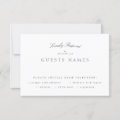 Formal Classic Elegant Calligraphy Wedding RSVP Card | Zazzle