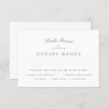 Formal Classic Elegant Calligraphy Wedding RSVP Card | Zazzle