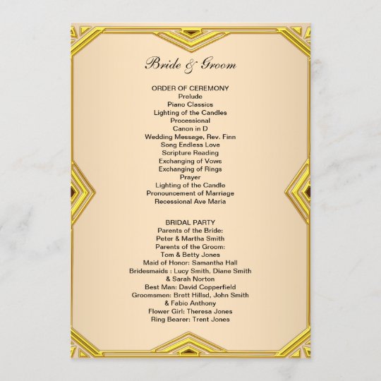Formal Classic Wedding Program | Zazzle.com