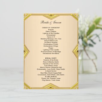 Formal Classic Wedding Program | Zazzle